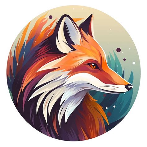 Premium AI Image | A colorful picture of a fox with a colorful background.