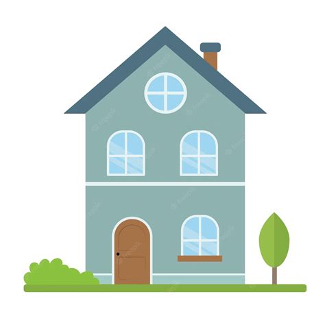 집의 그림 흰색 배경에 고립 프리미엄 벡터