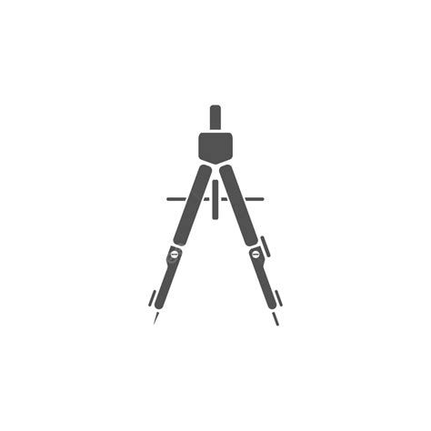 Drawing Compass Icon On A White Background Science Drafting Design Vector Science Drafting