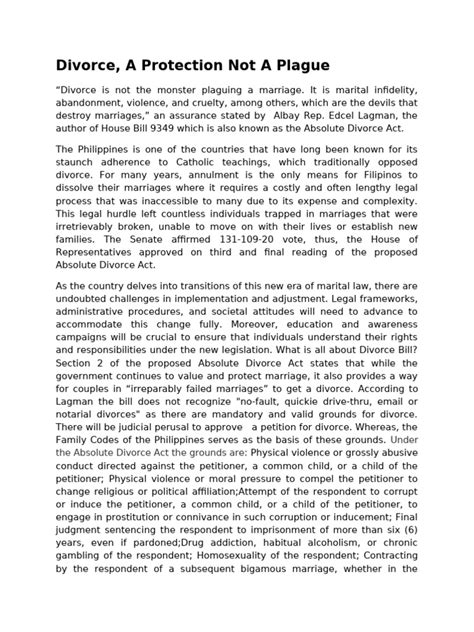 Divorce Editorial Pdf Divorce Marriage