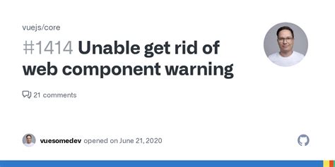 Unable Get Rid Of Web Component Warning Issue Vuejs Core Github