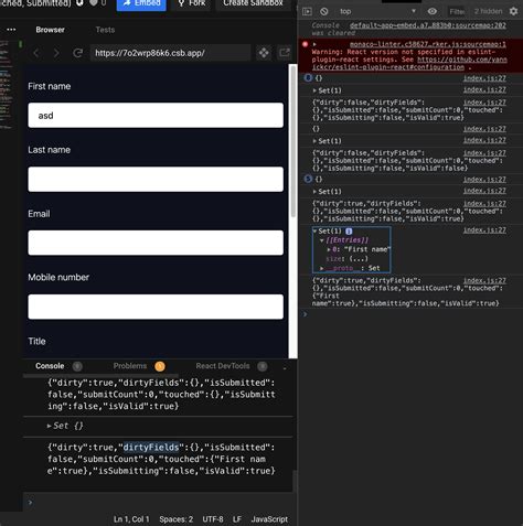 Dirty Fields Not Getting Removed After Deletion In UseFieldArray Issue React Hook Form