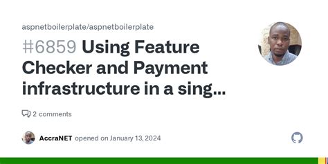 using feature checker and payment infrastructure in a single tenant application · issue 6859