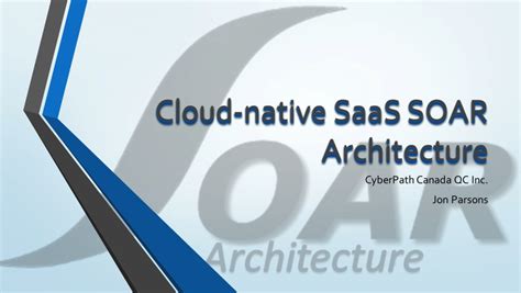 Pdf Cloud Native Saas Soar Architecture