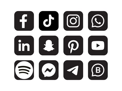 set of social media icons editable vector 31145048 png