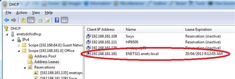 Dhcp Server Only Remembering One Lease Server Fault