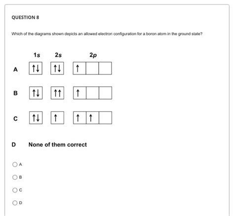 Solved Which Of The Diagrams Shown Depicts An Allowed