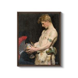 Osmar Schindler Germanic Warrior With Helmet 1902 Canvas Gallery