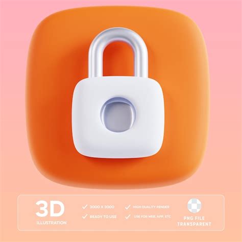 Premium Psd Psd Password Protection 3d Illustration