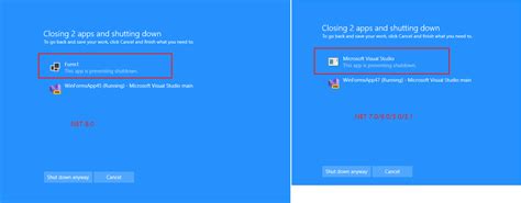 Net 80 Preview 3 Winforms Application Doesnt Quit On Shutdown Or