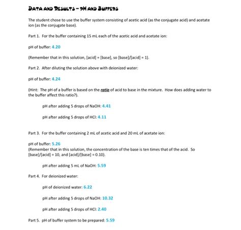 Solved Questions Part A Buffer Made With Ml Of Acetic Chegg Com