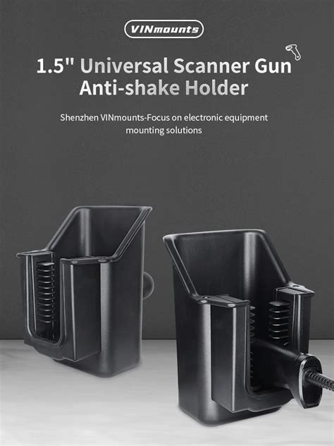 Vin Mount Universal Scanner Gun Holder With Drill Down Ball Base For