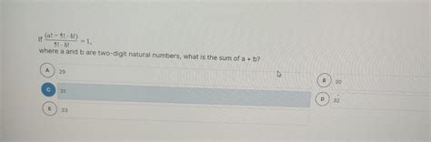 Solved If B A B Where A And B Are Two Digit Chegg Com