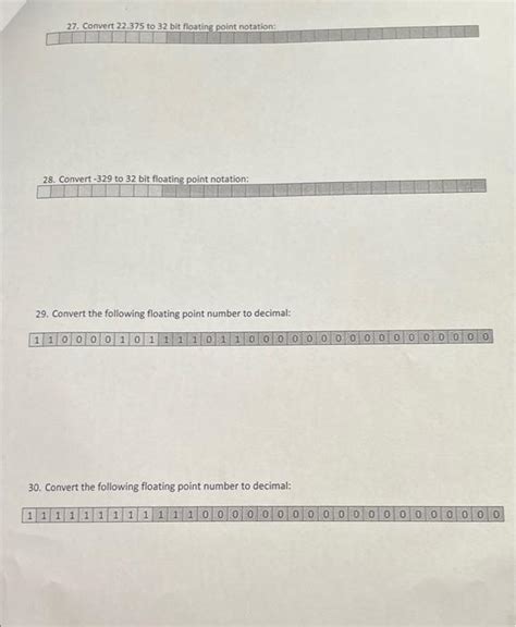 solved 27 convert 22 375 to 32 bit floating point notation