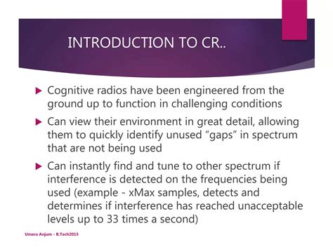 What Is Cognitive Radio Ppt Free Download