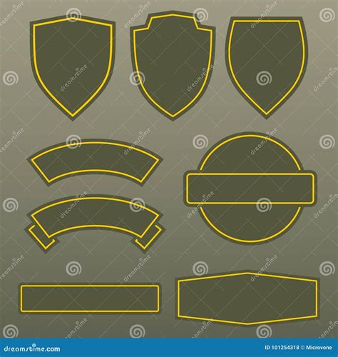 Military Colors Army Patches Template Design Stock Vector Illustration Of Design Element