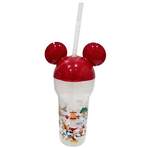 Disney Sipper With Straw Play In The Park Red Mickey Ears