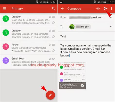 Samsung Gmail Telegraph