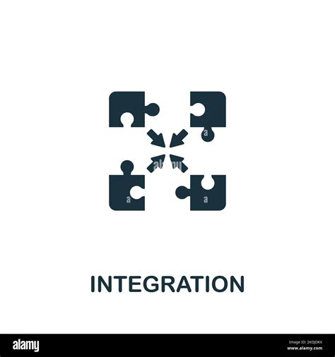 Integration Icon Monochrome Simple Business Intelligence Icon For