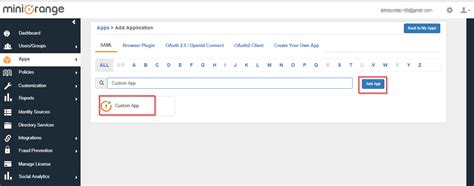 I Want To Configure Sso For Drupal But The Applications List In The Admin Interface Doesn T Have