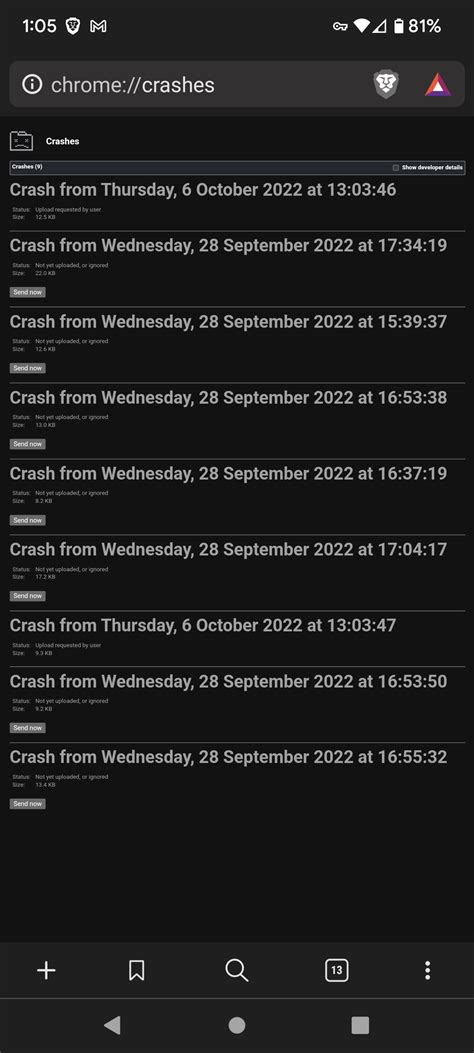 Crash Reports Are Not Getting Through In Some Cases · Issue 25842 · Bravebrave Browser · Github