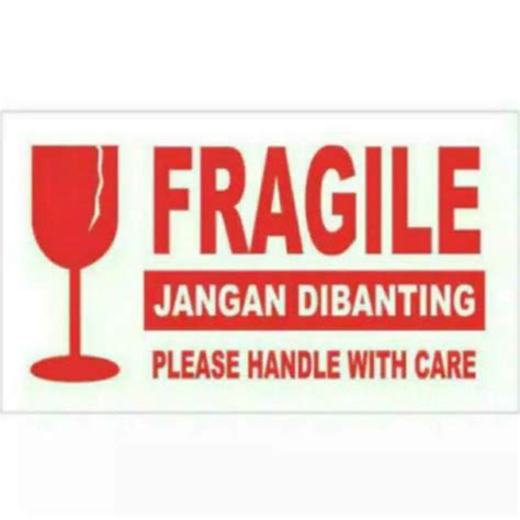 Stiker Label Fragile Shopee Indonesia