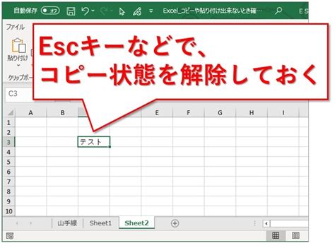 【excel】コピーや貼り付け出来ないときに確認すること Website Note