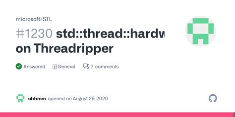 Std Thread Hardware Concurrency On Threadripper Microsoft STL Discussion GitHub