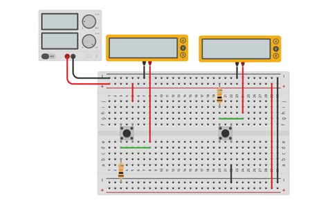 circuit design pull up and pull down tinkercad