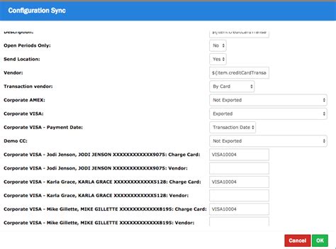 Adding New Credit Cards To Cash Management Export Intacct Nexonia