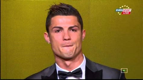 Cristiano Ronaldo Crying After Win Ballon Dor 2013 Fifa Player Of The