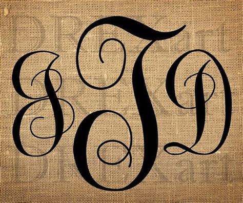 Monogram Stencil This Stencil Includes Your 3 Initial Monogram Please