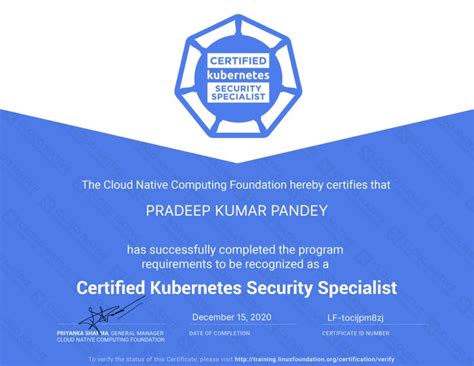 Pradeep Pandey On Linkedin Cks Kubernetes Security Specialist Linuxfoundation Cncf Cisco