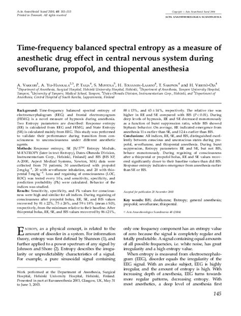 pdf time frequency balanced spectral entropy as a measure of