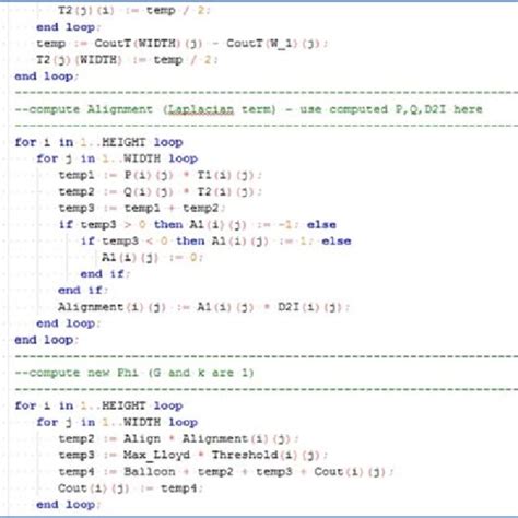 Code Excerpt From The Methods Core Download Scientific Diagram