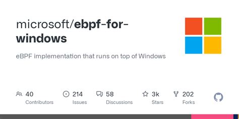 Issues · Microsoftebpf For Windows · Github