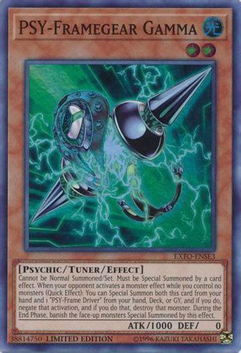 Yu Gi Oh Card Exfo Ense3 Psy Framegear Gamma Super Rare Holo Toys Plush
