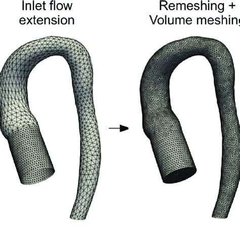 Cfd Pipeline Surfaces Have Flow Extensions Added Before Volume Download Scientific Diagram