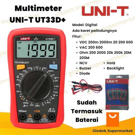 Promo Multitester Uni T Ut 33d Multimeter Unit Ut 33d Tester Ncv Diskon 23 Di Seller