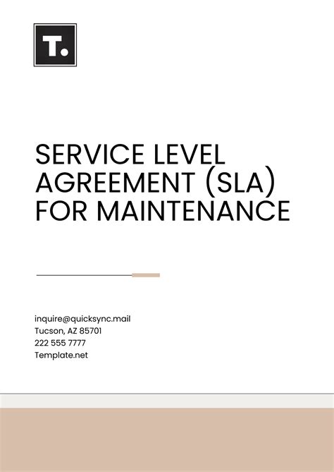 Free Service Level Agreement Sla Template To Edit Online