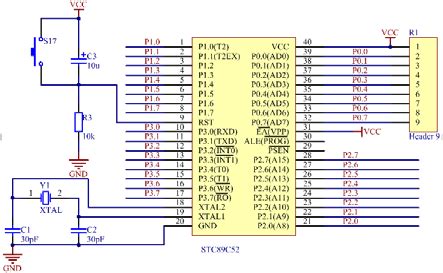 Design Of Minimum System Circuit For Single Chip Microcomputer Download Scientific Diagram