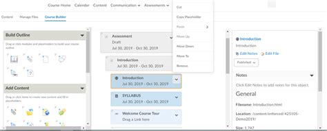 D2l Quick Guide Using The Course Builder Tool Oit Knowledge Base