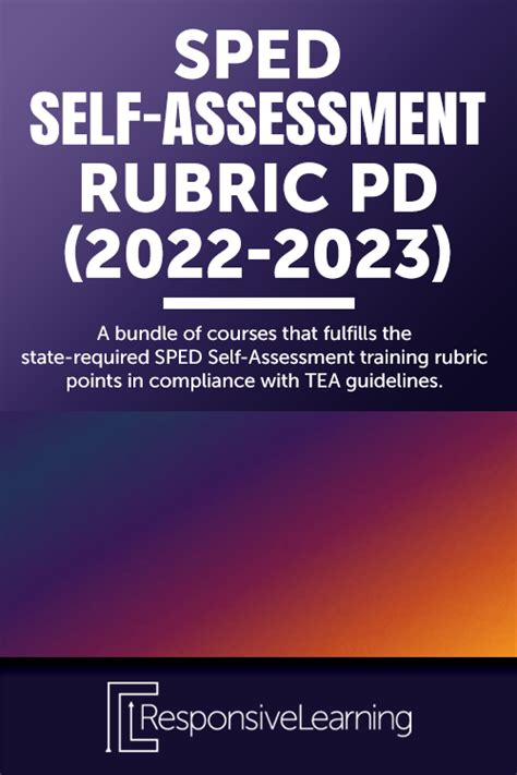 Sped Self Assessment Rubric Pd 2022 2023 Responsive Learning