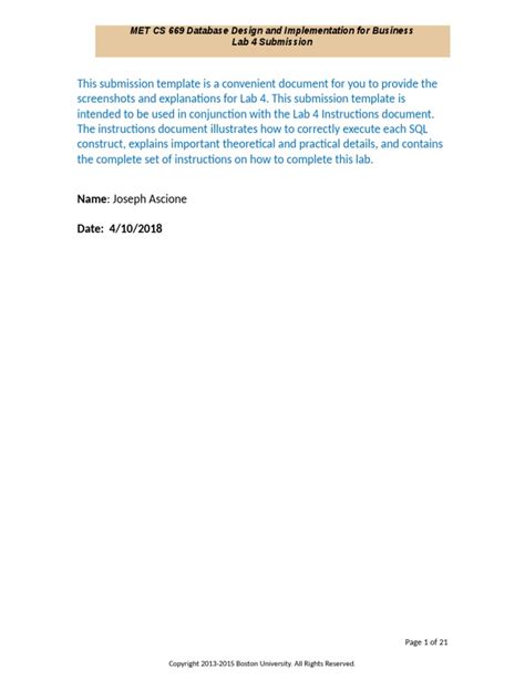 Name Joseph Ascione Date 4102018 Met Cs 669 Database Design And