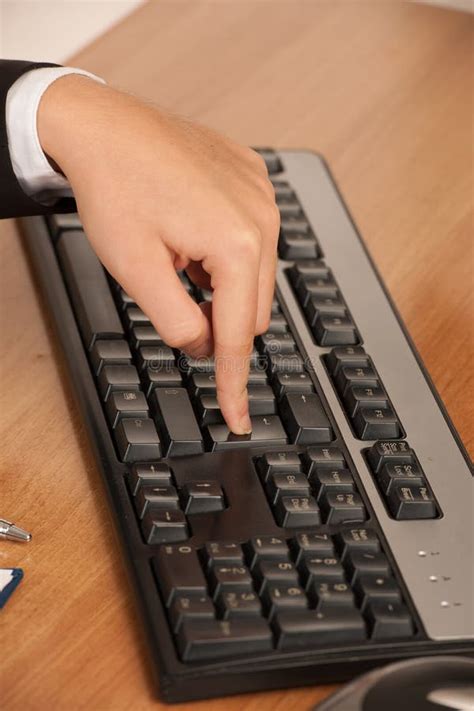 Keyboard And Hand Stock Image Image Of Communication Internet 185465