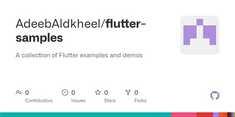 GitHub AdeebAldkheel Flutter Samples A Collection Of Flutter Examples And Demos