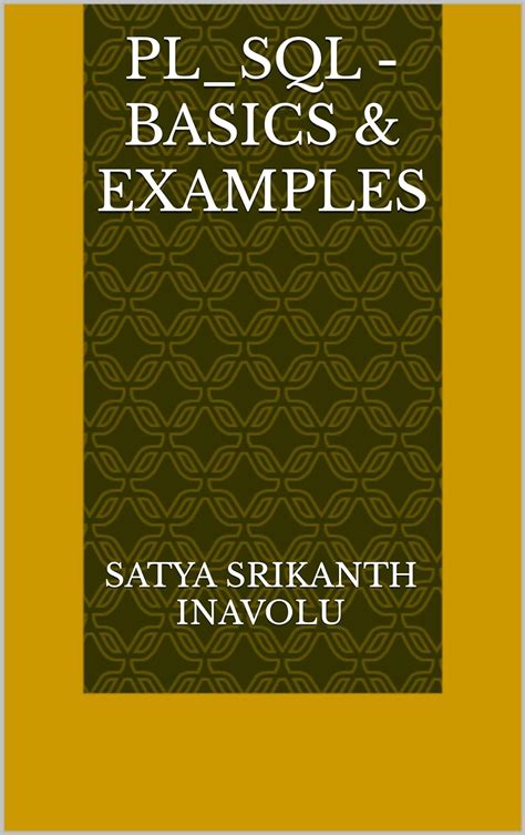 Plsql Basics And Examples Ebook Inavolu Satya Srikanth