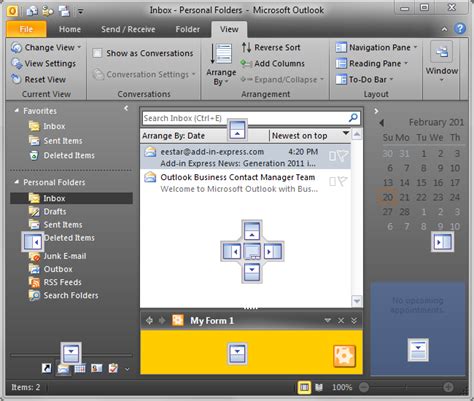 Advanced Outlook Regions Dock Minimize Hide Resize And Share
