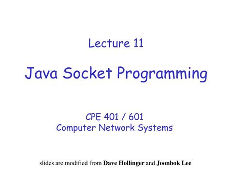 Ppt Lecture 11 Java Socket Programming Powerpoint Presentation Free Download Id853603