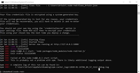 Elifecycle Error Firebase General Node Red Forum